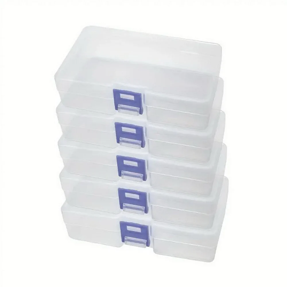 5PCS-Rectangular-Translucent-Box-Strong-Storage-Box-Packing-Plastic ...