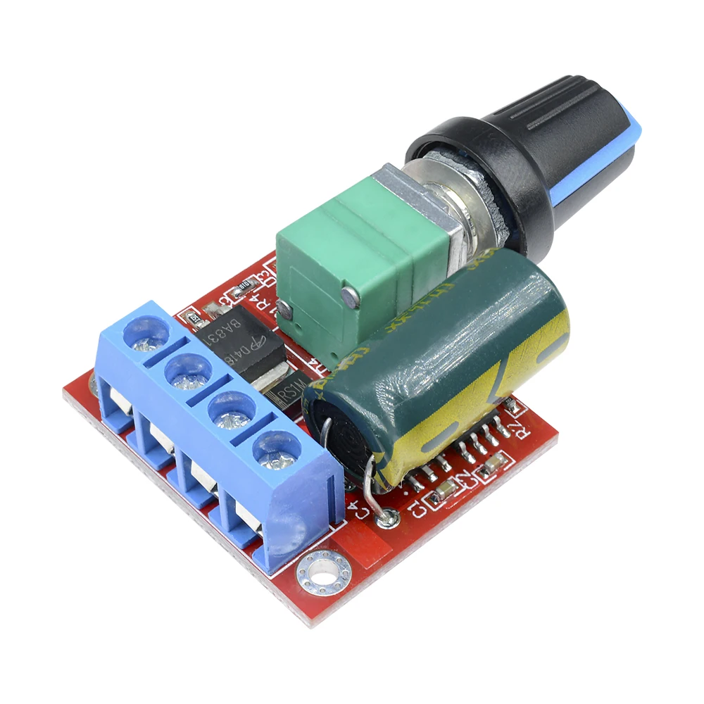 Mini 5A 90W PWM 12V DC Motor Speed Controller Module DC-DC 4.5V-35V ...