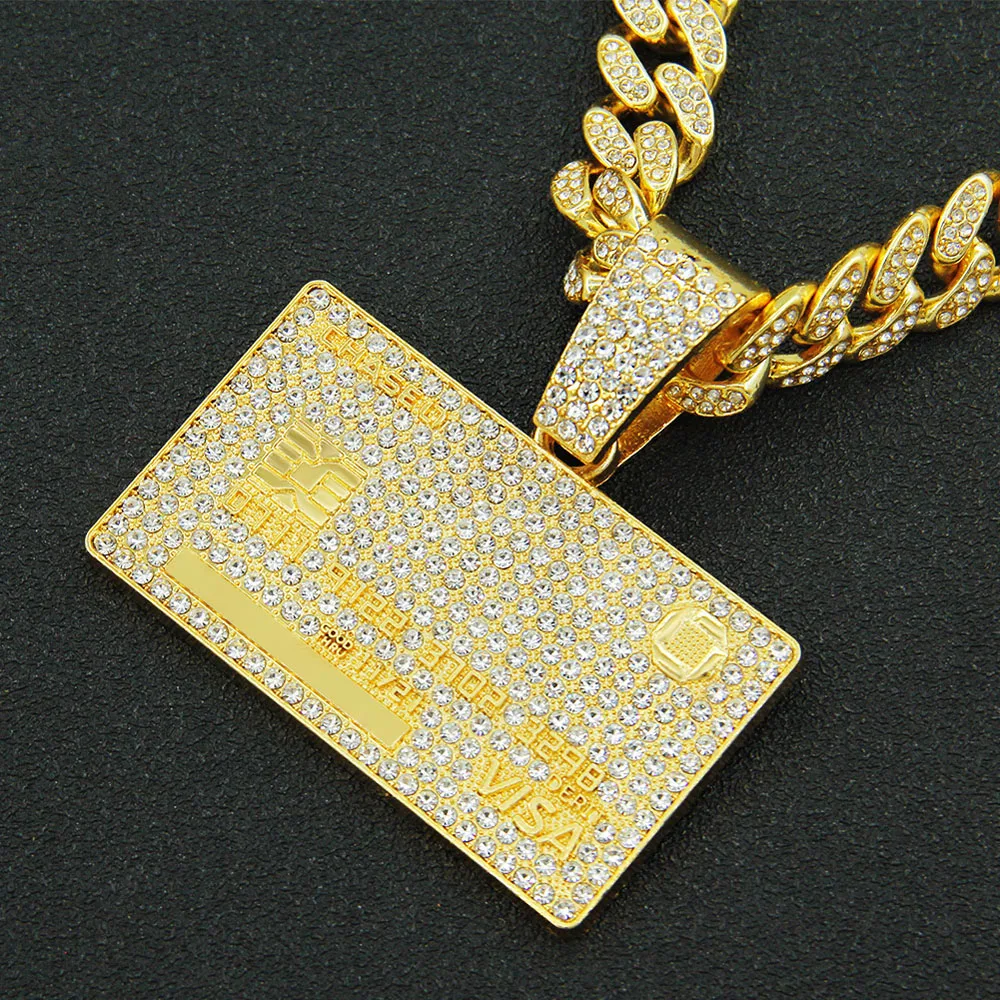 Men-s-Hip-Hop-Full-Iced-Out-Credit-Card-Pendant-Necklace-With-13mm ...