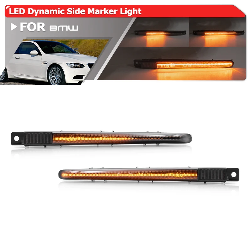 Smoked-Led-Side-Marker-Blinkers-Dynamic-Flowing-Turn-Signal-For-BMW ...