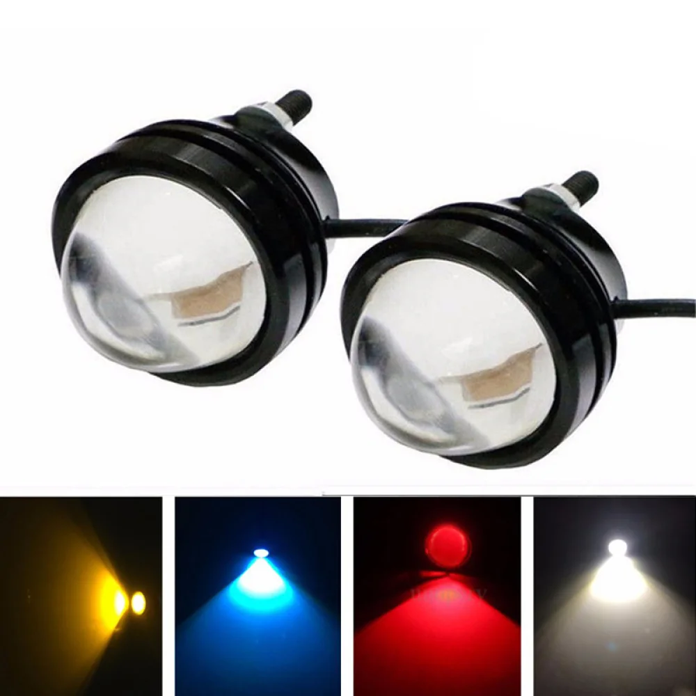 2pcs-12V-LED-Fish-Eye-Projector-Lens-Fog-Lights-Car-DRL-Daytime-Running ...