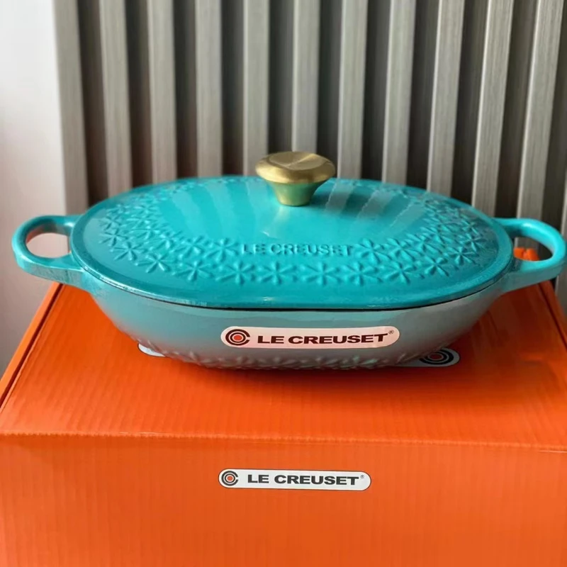 Enamel-Cast-Iron-Pot-31cm-Oval-Stew-Pot-6-3L-Oversized-Pot-Soup-Pot ...