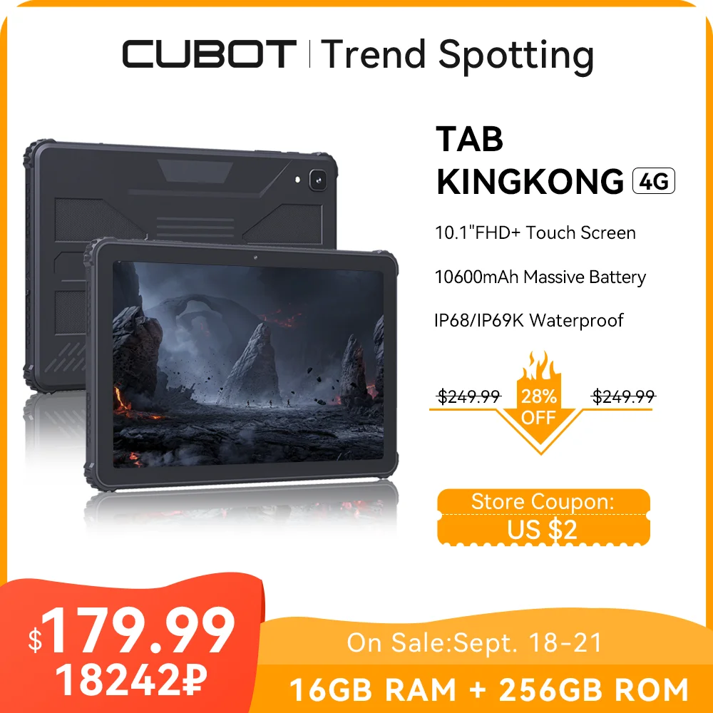 [World Premiere] Cubot TAB KINGKONG, Rugged Tablet Android 13, IP68 ...