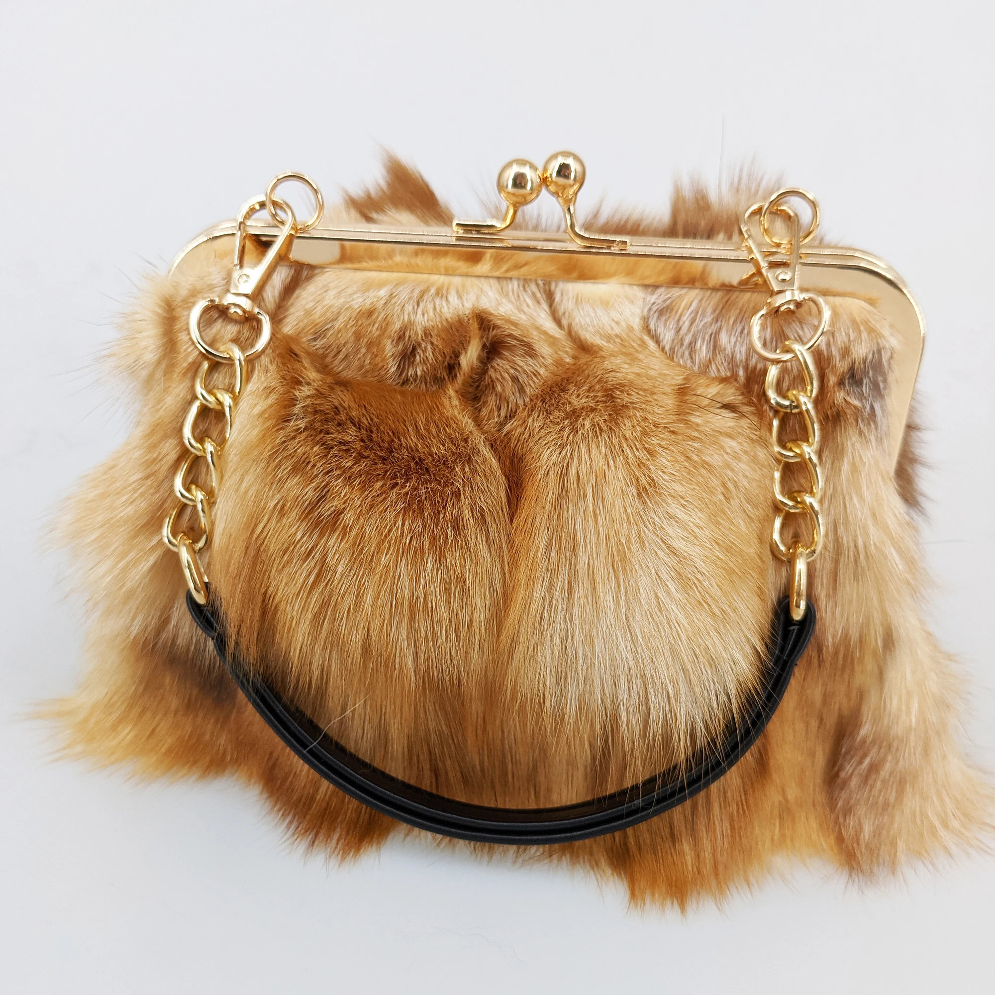 Natural-real-fox-fur-handbag-for-women-luxury-Evening-Bags-Leather ...