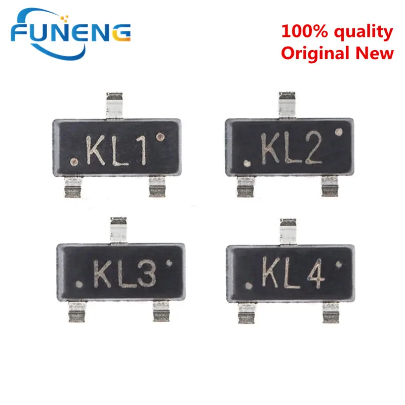 100PCS BAT54 BAT54A BAT54C BAT54S KL1 KL2 KL3 KL4 L4W WV3 WW1 WV4 SOT-23 30V 200ma SCHOTTKY ...