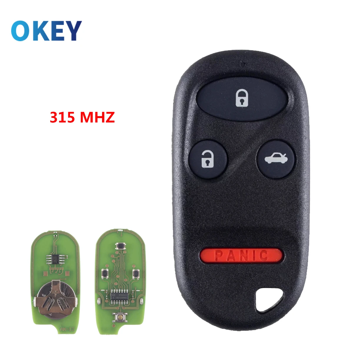 Okey 315mhz 3 Buttons Keyless Remote Car Fob Transmitter Key For Honda ...