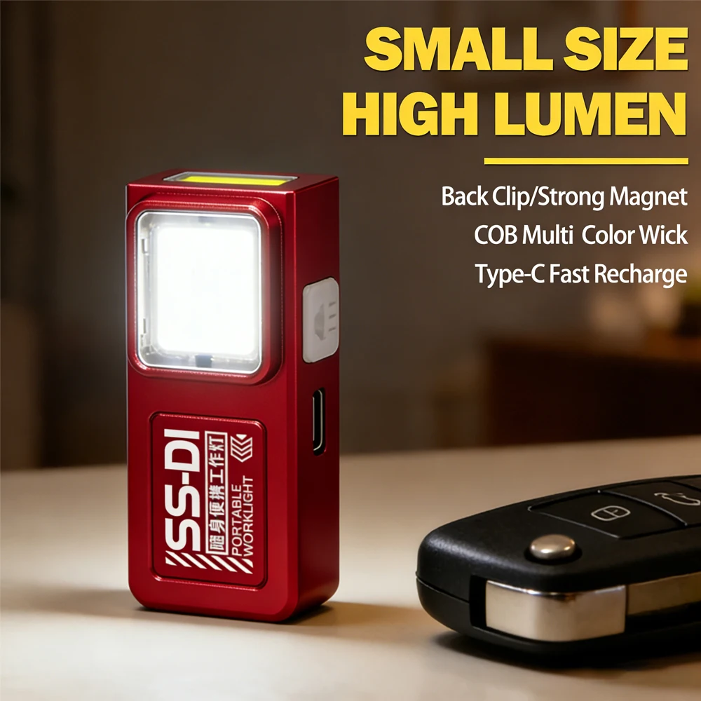 LED COB Mini-Taschenlampe USB Wiederaufladbare Lampe Tragbare ...