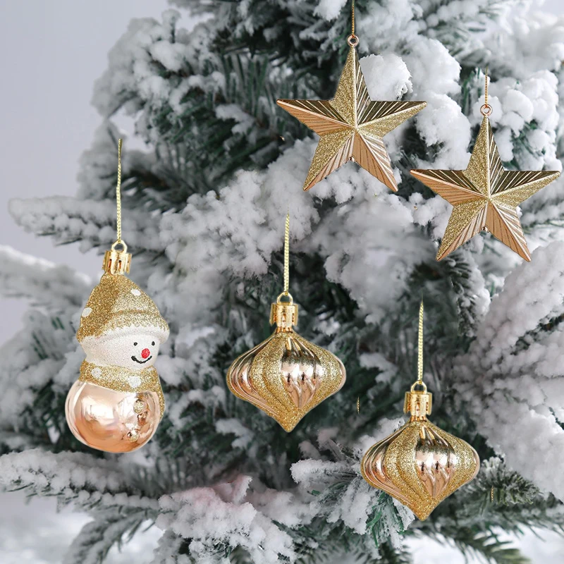 2pcs-Set-Christmas-Tree-Hanging-Conch-Ornament-Cake-Snowman-Pendant ...