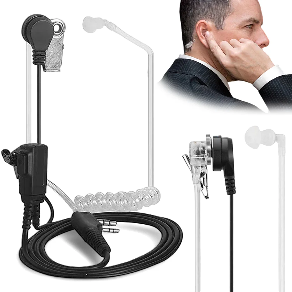 Tactical Acoustic Tube Earpieces K-Plug Bodyguard Communication Device ...