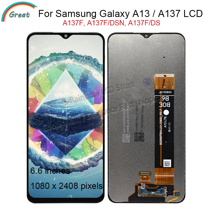 6.6'' Original for Samsung Galaxy A13 A137 lcd display Touch Screen for ...
