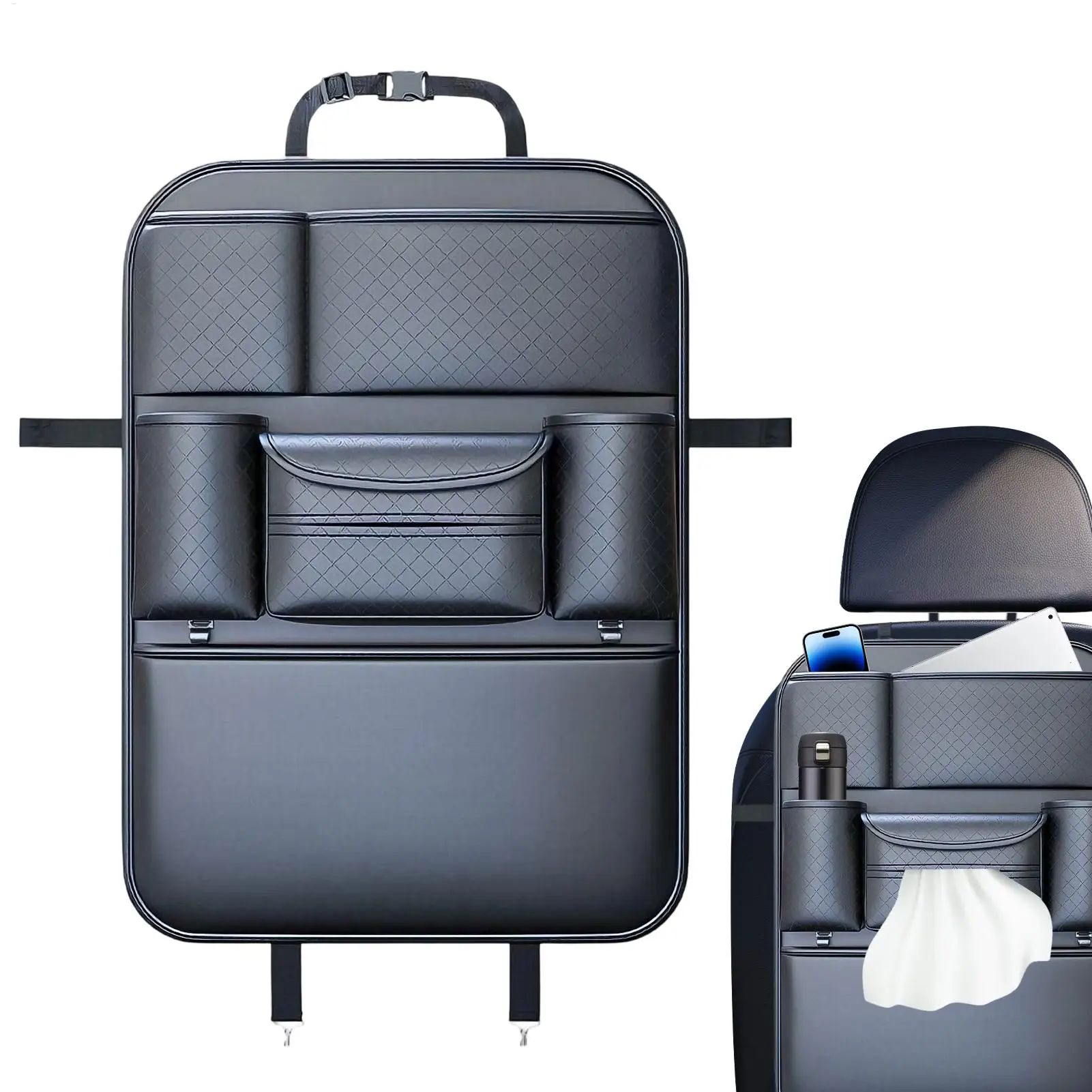 Back Of Seat Organizer Large Capacity Automotive Interior Storage With ...