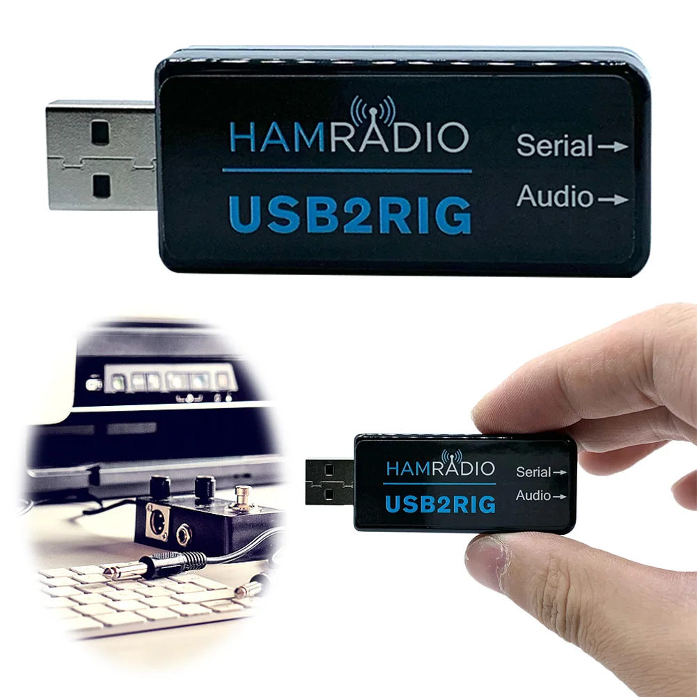 USB2RIG Radio USB Sound Card Connector Support PTT with VOX Control USB ...