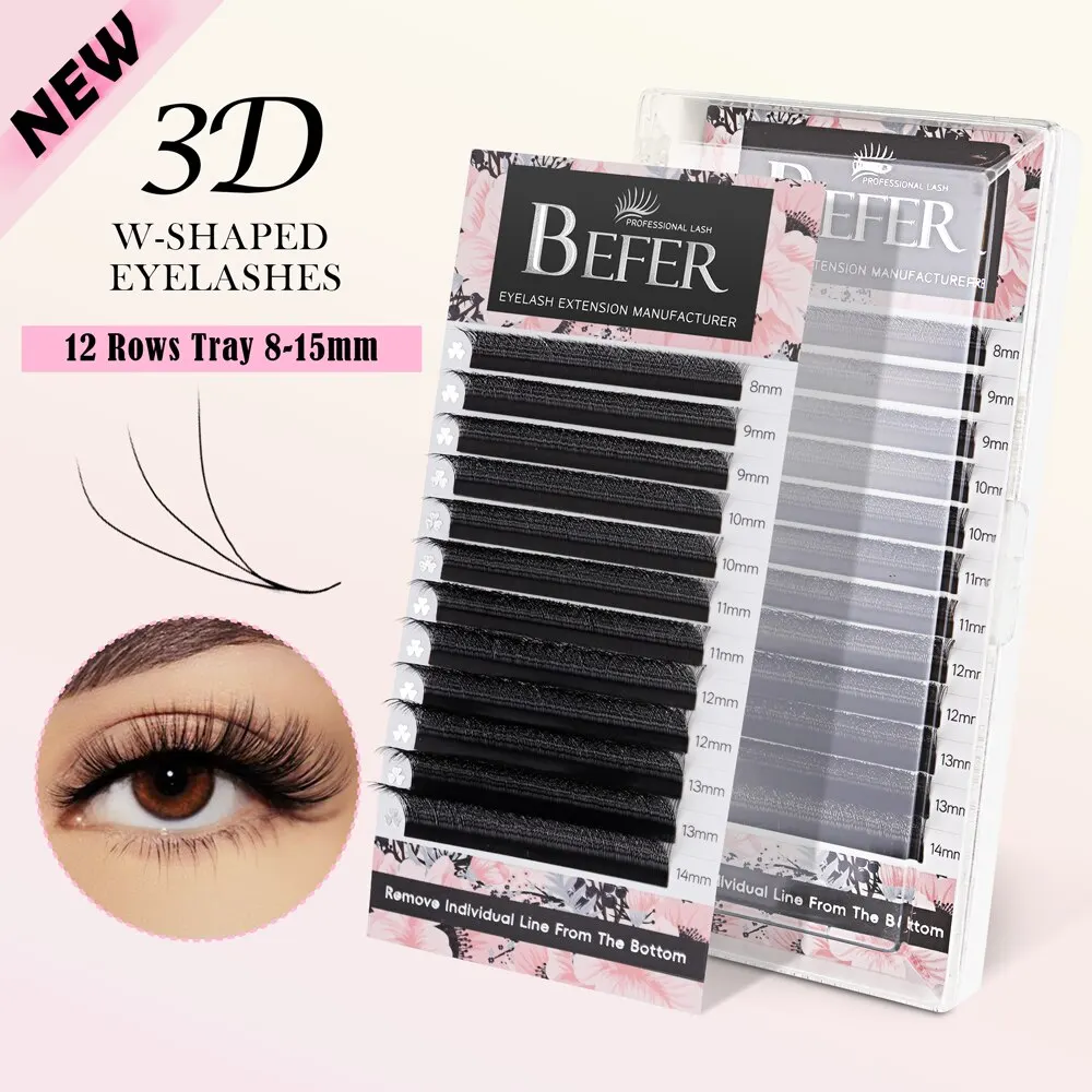 3D-W-Shape-Black-Eyelashes-Extension-Hand-Woven-Premium-Lashes-D-Curl ...