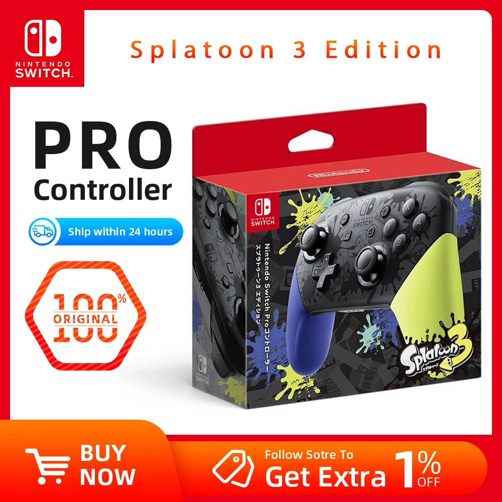Nintendo Switch Pro Controller Splatoon 3 Edition | Switch Pro Gamepad ...