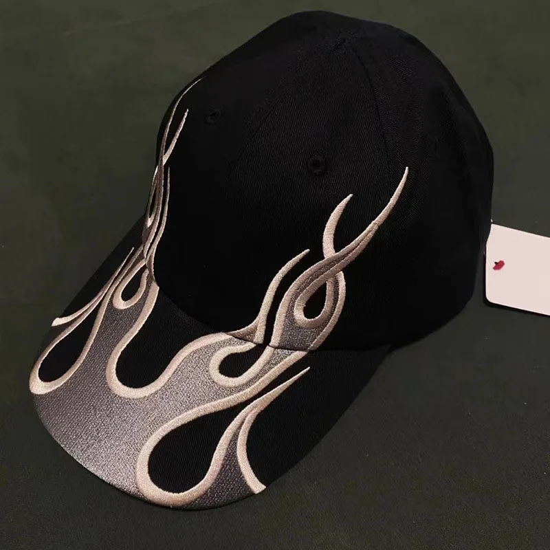 Fire-Baseball-Cap-KANYE-Flame-Hip-Hop-Street-Wear-Hat-Fashion-Dad-Hat ...