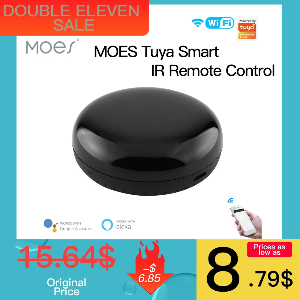 Moes Tuya Wifi Ir Remote Control For Air Conditioner Tv Smart Home Infrared Universal Remote ...