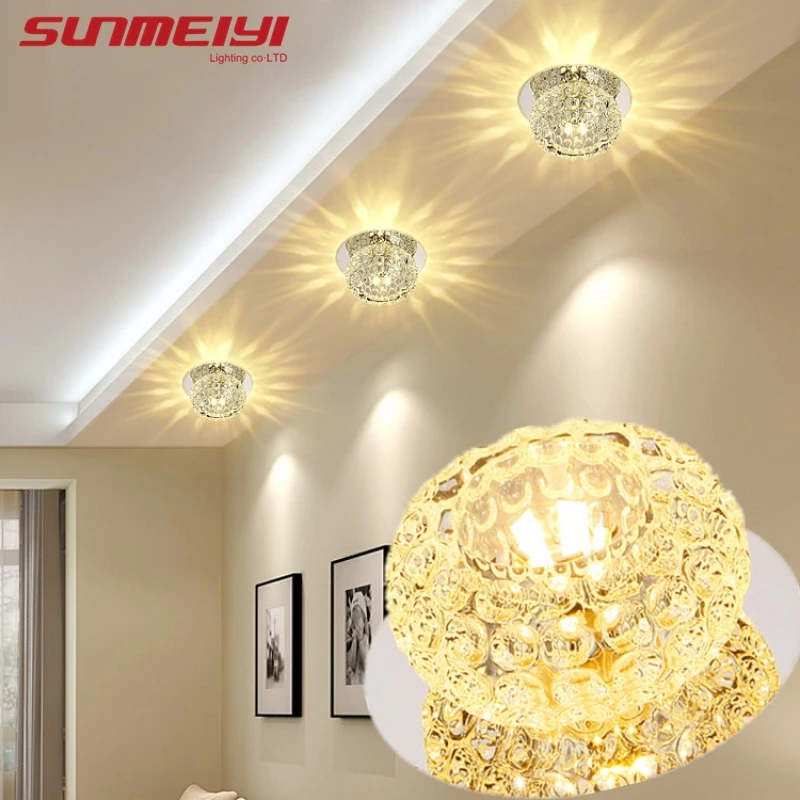 LED Surface Crystal Ceiling Lamps Home Improvement Hallway Kitchen ...