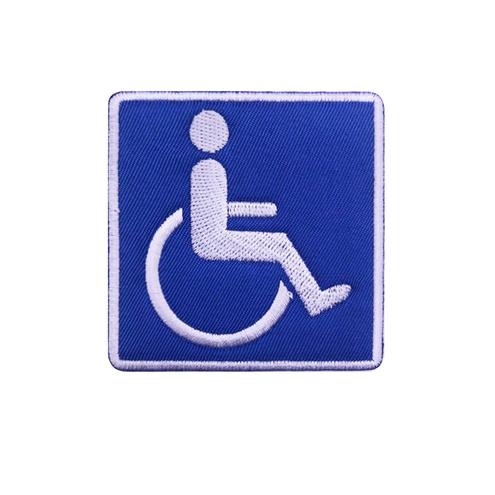Disabled-Wheelchair-Patches-Armband-Embroidered-Patch-Hook-Loop-Iron-On ...
