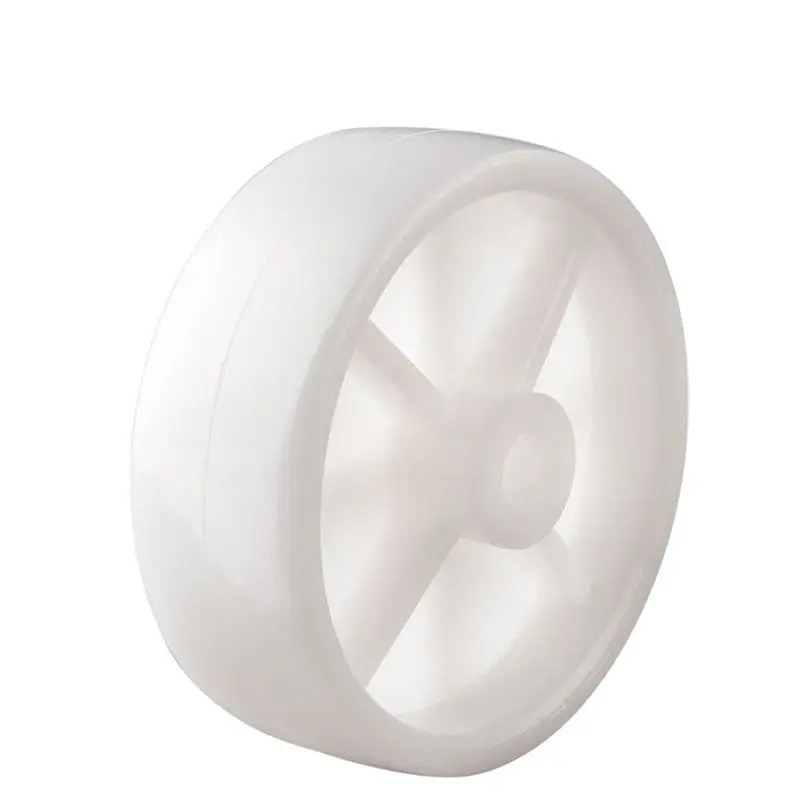 2.5 Inch White PP Single Diameter 65mm Bearingless Plastic Mechanical ...