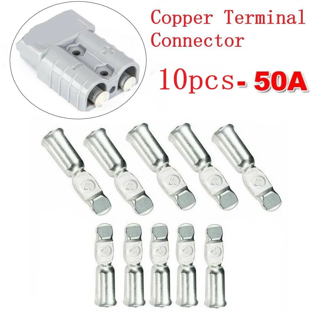 10Pcs-Cable-Terminal-For-Anderson-Plug-Contacts-Pins-Lugs-Terminals-50A ...