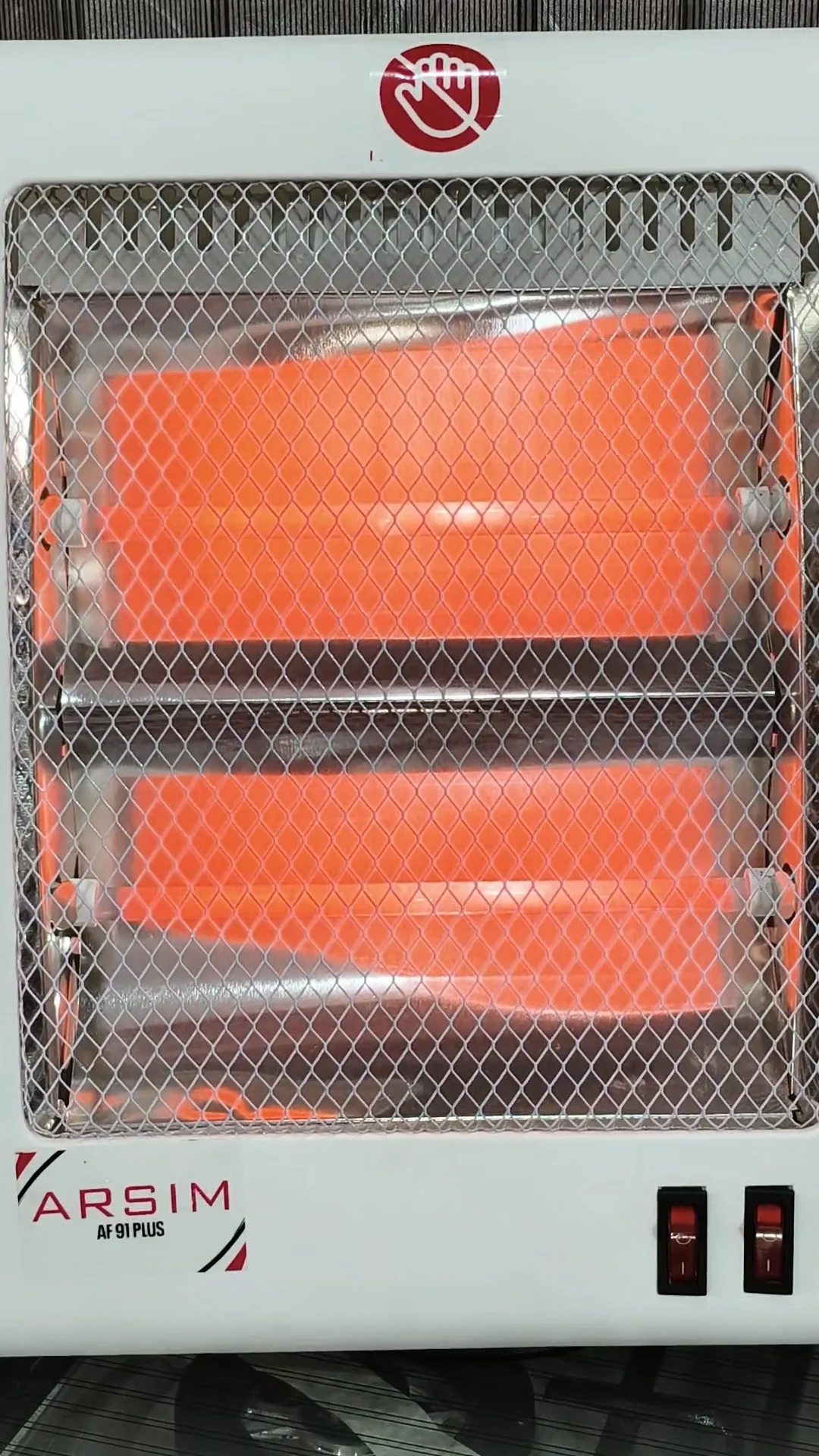 Electric Room Box Heater - 400W / 800W - 2 Halogen Heating Rods with ...