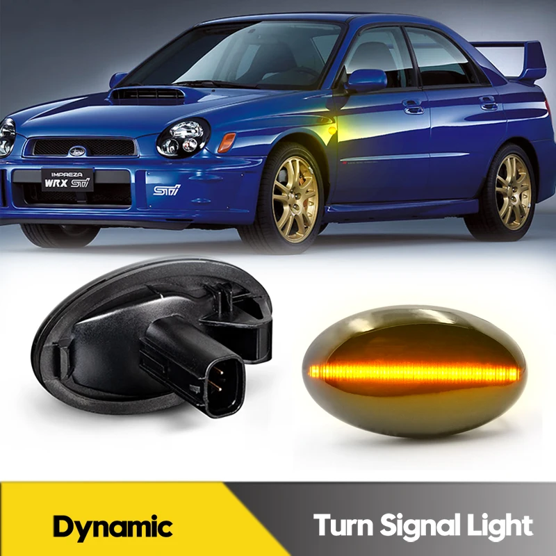 2Pcs LED Dynamic Side Marker Lights Turn Signal Blinker Lamps For ...