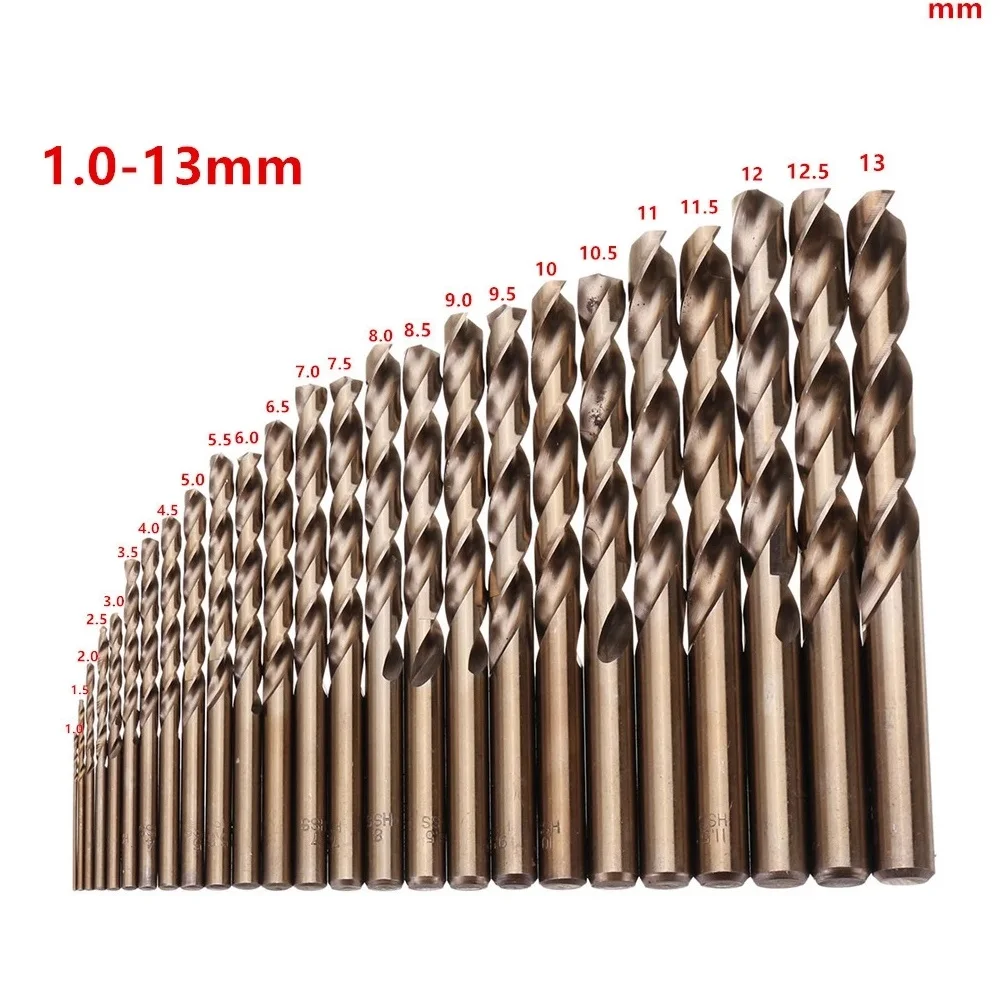 1.0-13mm Cobalt Coated Drill Bits HSS M35 Electric Drill Bit For Wood ...