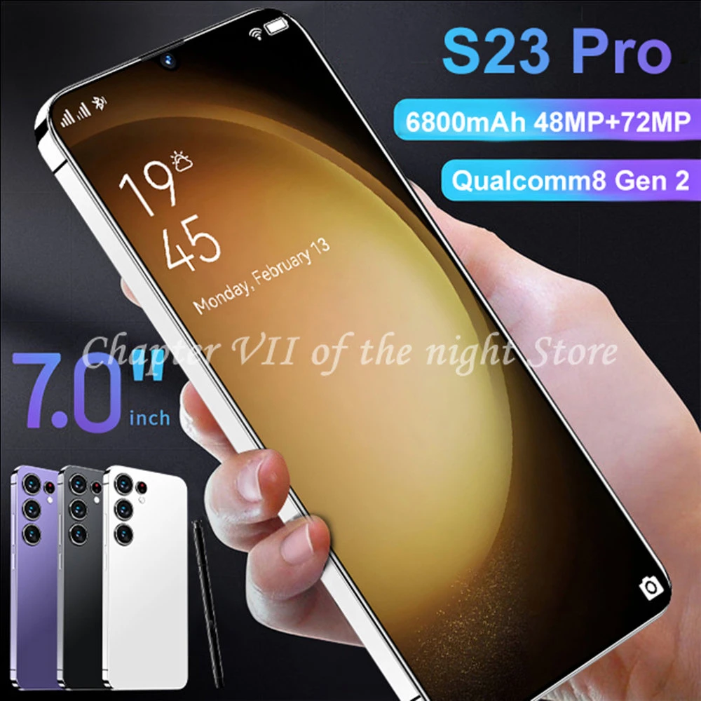 Original Unlocked S23Pro Mobile Phone 7.0 HD 16+1T SmartPhone 4G /5G ...