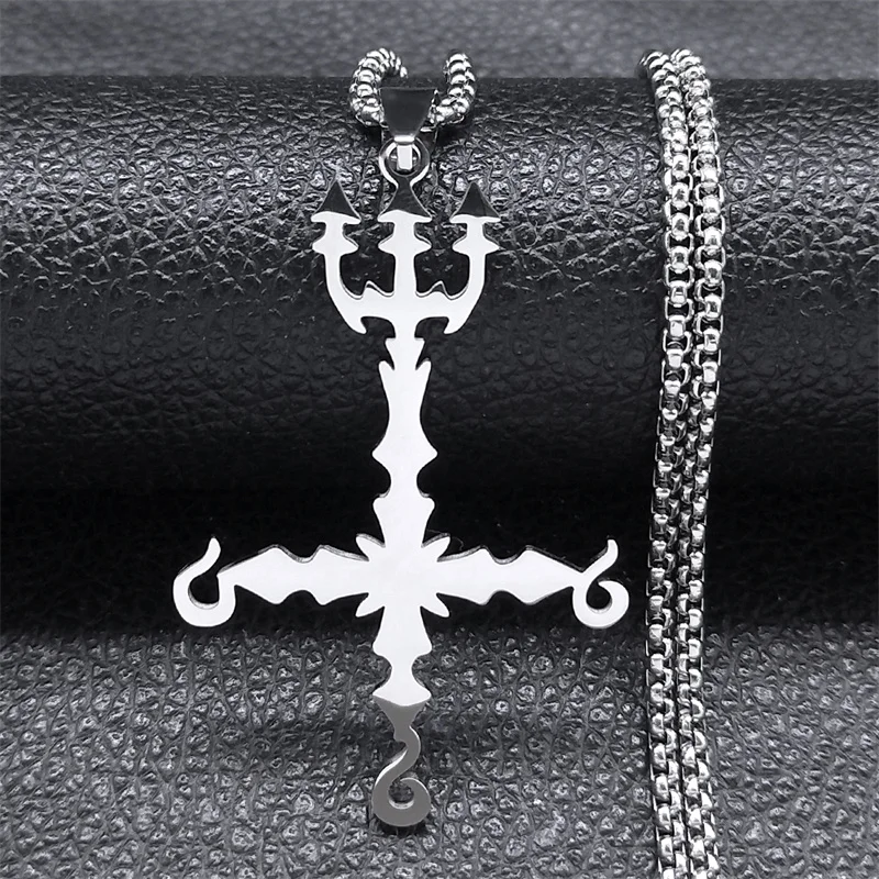 Heavy Metal 666 Music Band Necklace Stainless Steel Black Color Sigil ...