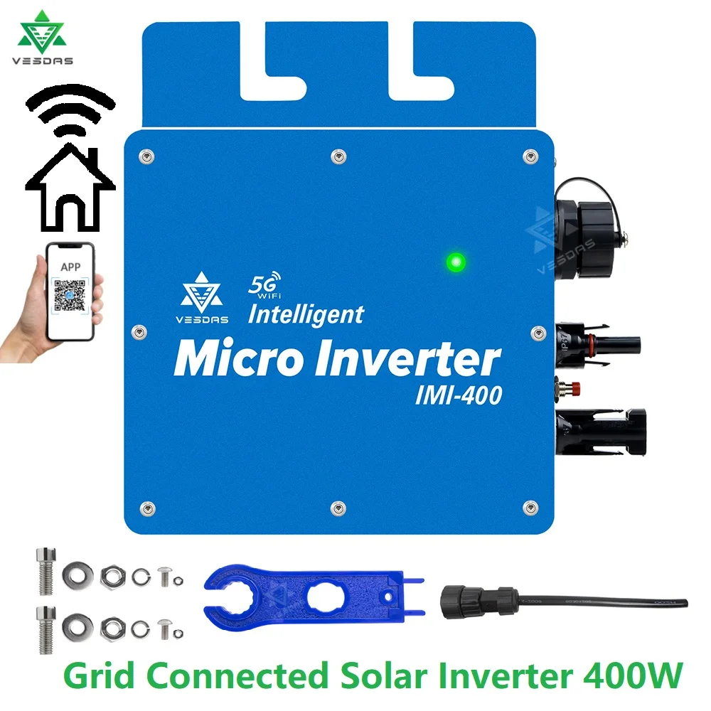 400W-Blue-On-Grid-Tie-Solar-Micro-Smart-Inverter-MPPT-Waterproof-IP65 ...