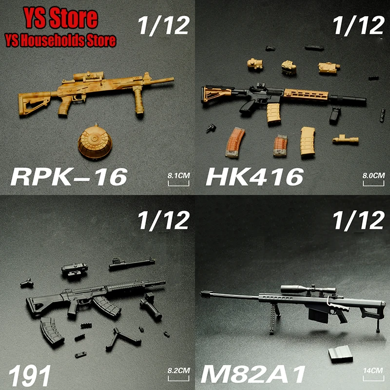 CFTOYS-Soldier-Scene-Accessory-1-12-M82A1-QBZ191-HK416-RPK-16-Non ...