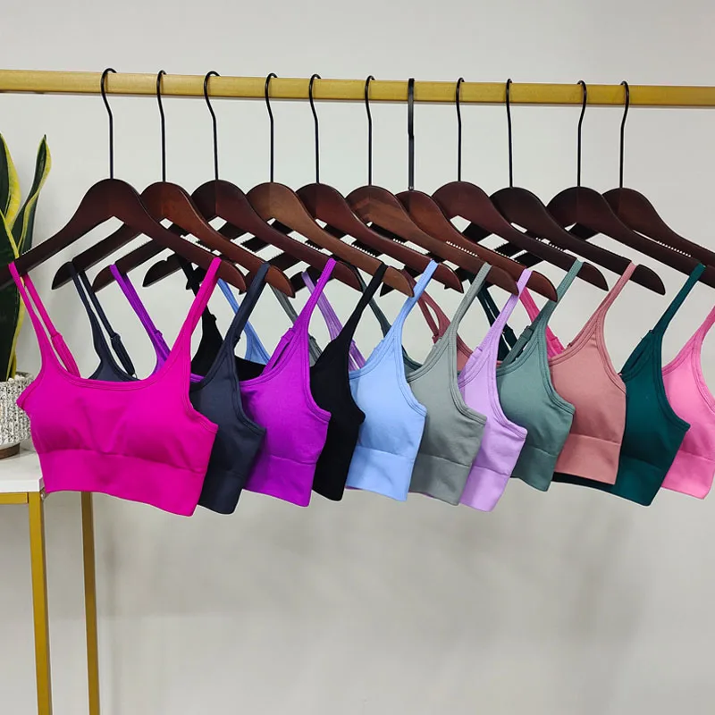 Seamless Sports Bra for Women High Impact Yoga Crop Tops Backless ...