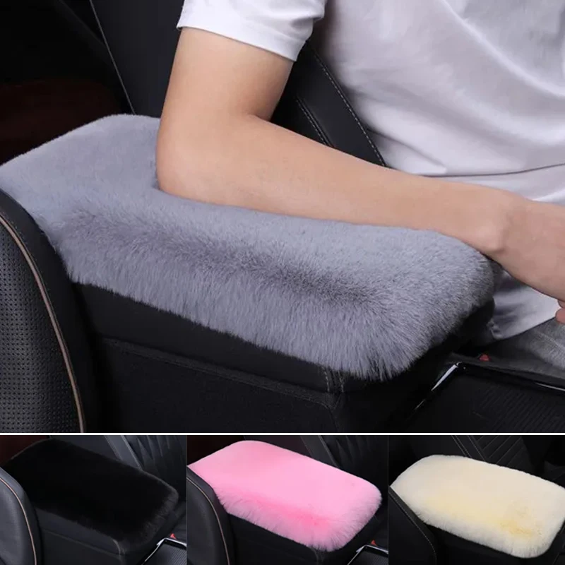 Winter-Car-Armrest-Cover-Warm-Center-Console-Armrest-Box-Pad-Cushion ...