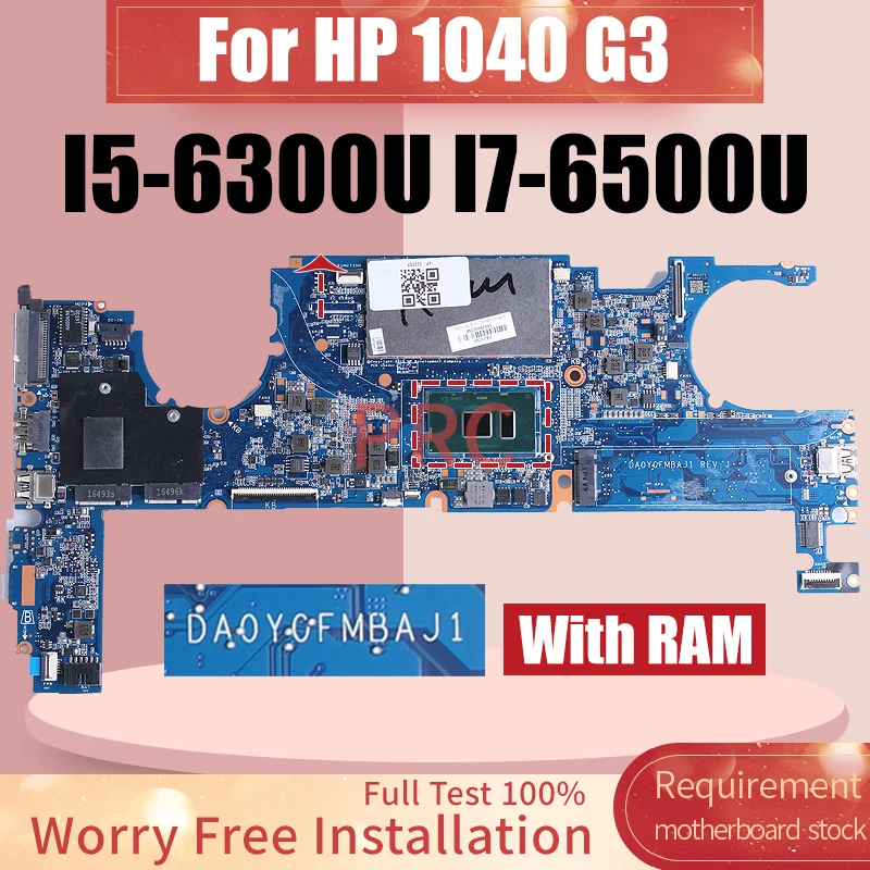 For HP 1040 G3 Laptop Motherboard DA0Y0FMBAJ1 I5-6300U I7-6500U With ...