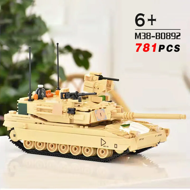 SLUBAN World War II 2 Military USA Abrams M1A2 Battle Tank Chariot ...