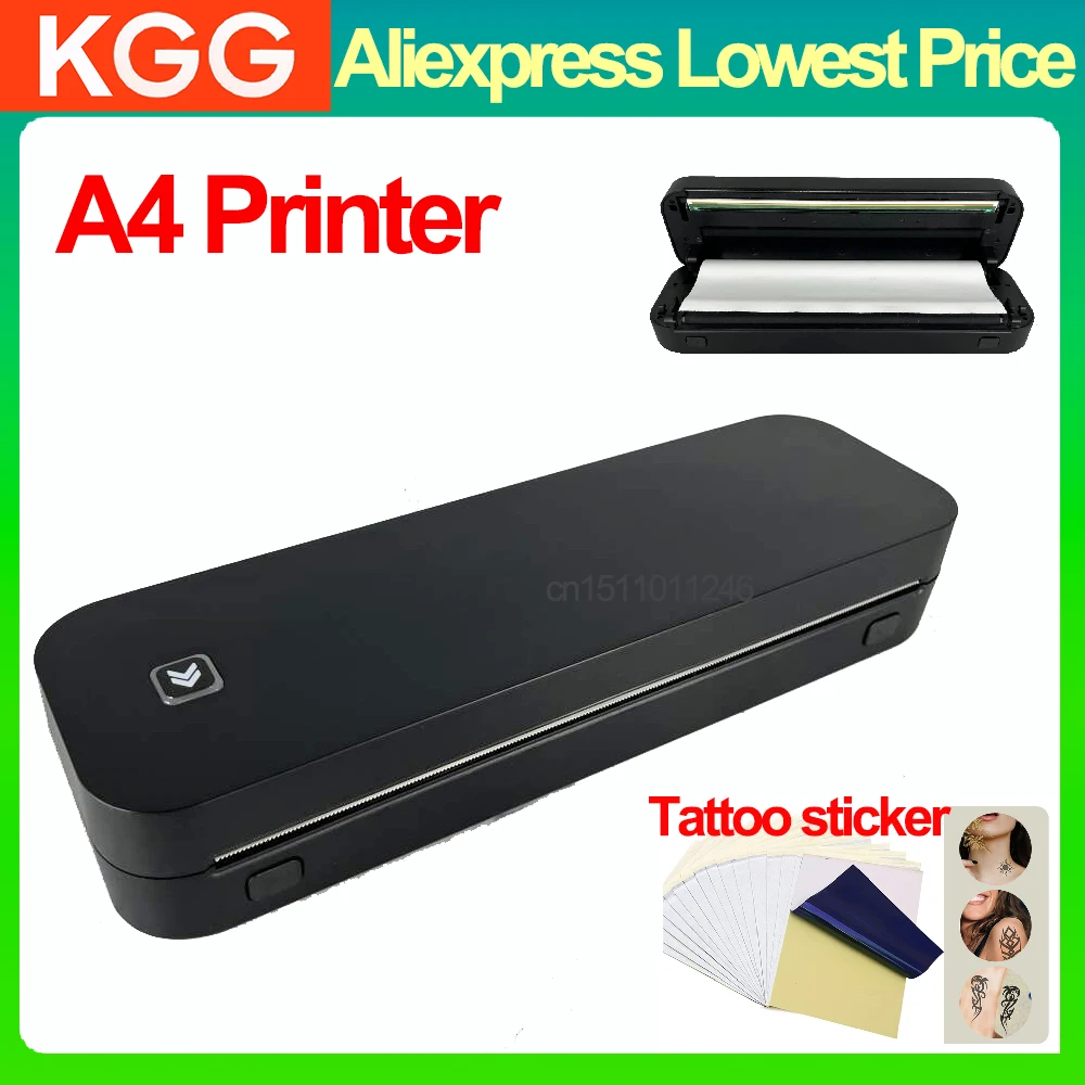 New-A4-Paper-Thermal-Printer-203DPI-Bluetooth-Pocket-Photo-Printer-Memo ...