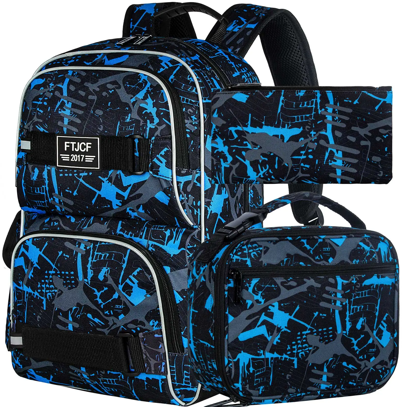 Laptop-Backpack-17-Inch-School-Bag-College-Bookbag-with-Lunch-Bag-Set ...