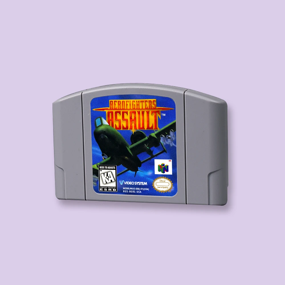Console-do-videogame-N64-para-o-assalto-de-AeroFighter-cart-o-64Bit ...