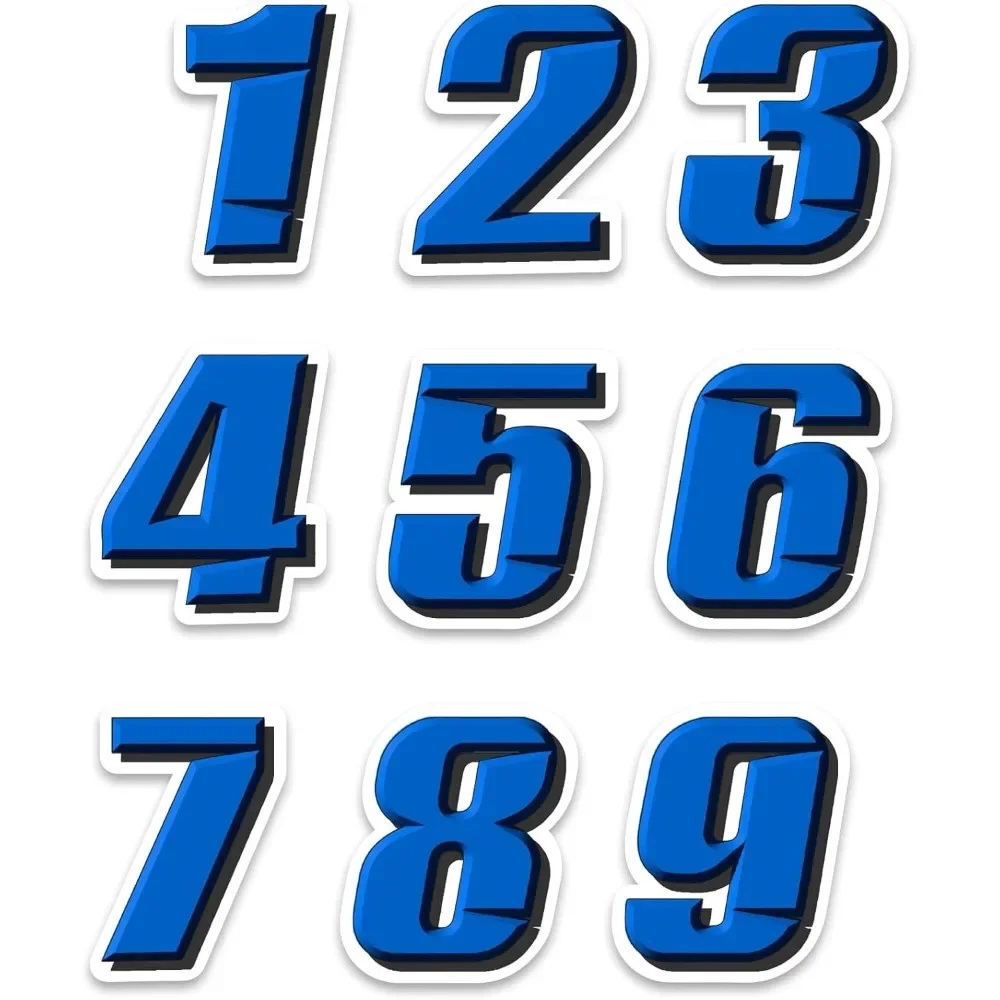 123456789-Digit-Number-Racing-Number-Decal-Removable-Waterproof ...