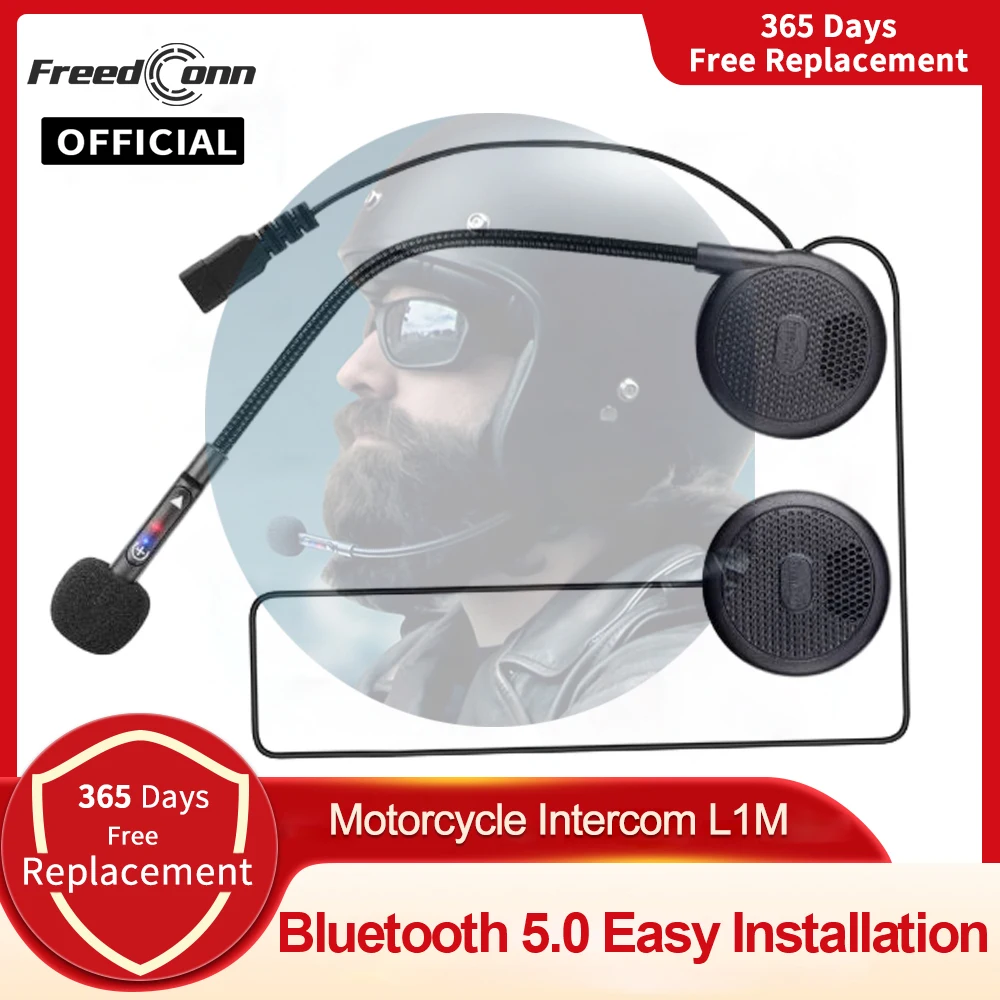 FreedConn L1M Wireless Motorcycle Helmet Bluetooth Headset Cell Phone ...