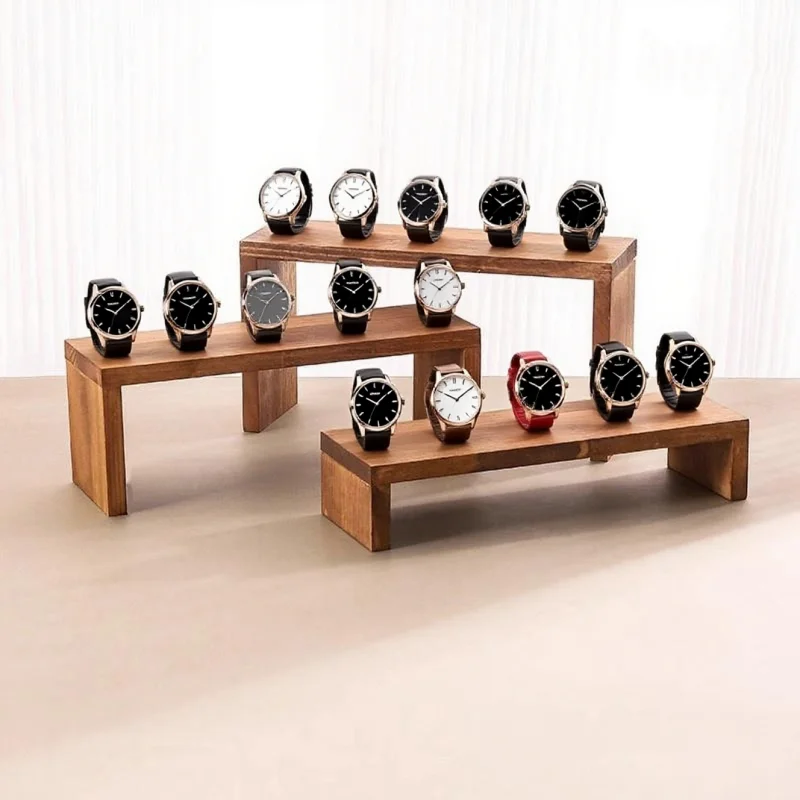 Watch Rack Wooden Jewelry Organizer Bracelet Watch Display Stand ...