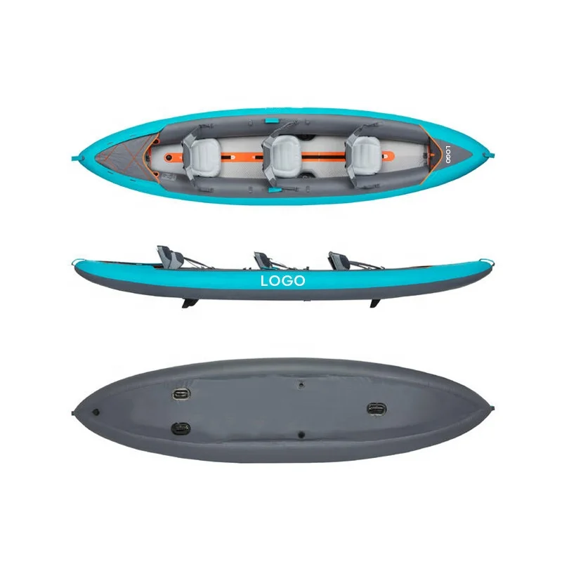 High Pressure Drop Stitch Floor Inflatable Kayak For 2 Or 3 People ...