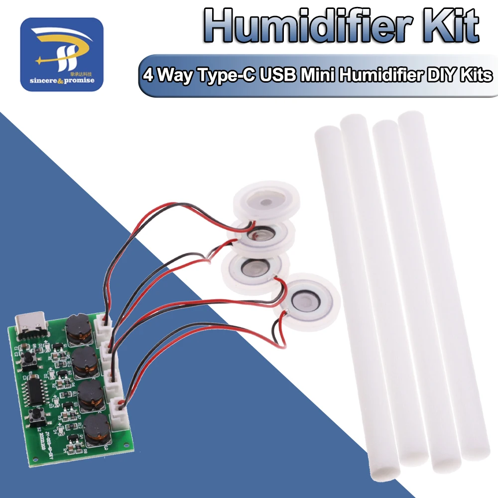 Type-C USB Mini Humidifier DIY Kits Mist Maker Driver Circuit Board 4 ...