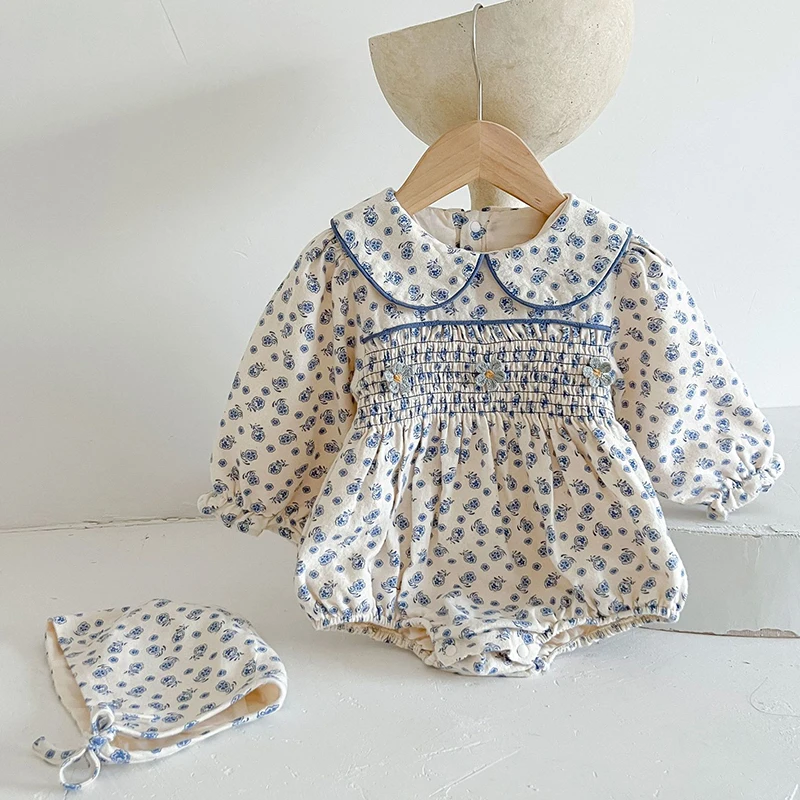 Girl-Rompers-Cute-Baby-Spring-Fall-Romper-Floral-Long-Sleeve-Rompers ...