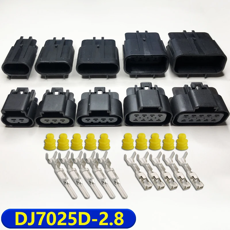 DJ7025D-2.8 car harness sealing waterproof connector 2/3/4/8/10/12/14 ...