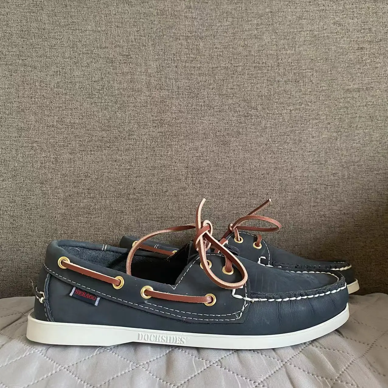 Men-Homme-Authentic-Sebago-Docksides-Shoes-Premium-Leather-Moc-Toe-Lace ...