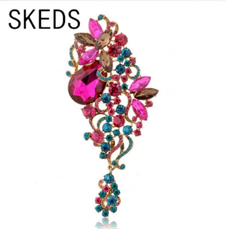 SKEDS-Exquisite-Women-Creative-Pendant-Rhinestone-Exaggerated-Pins ...