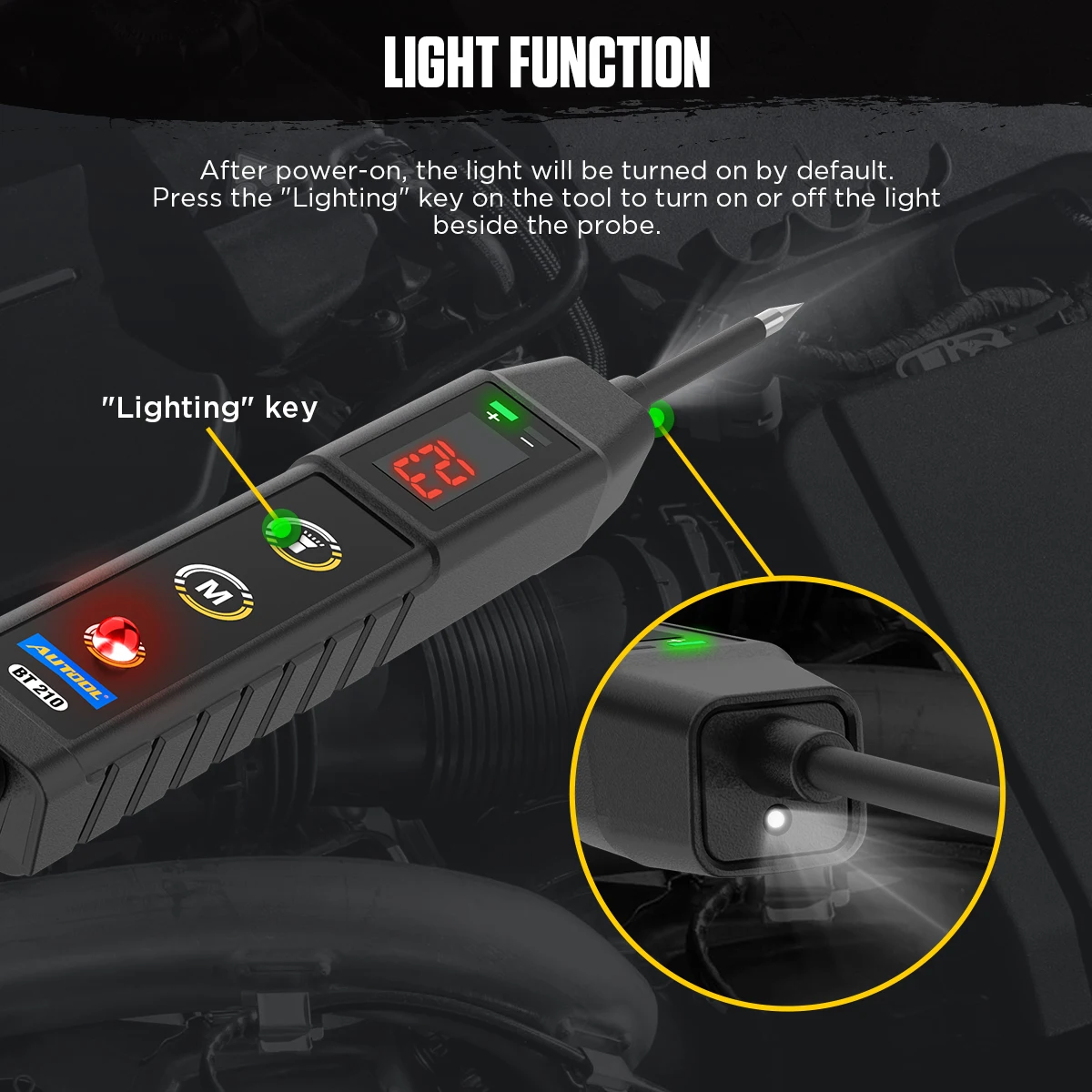 AUTOOL BT210 Car Circuit Tester Power Probe Car Diagnostic Tool ...