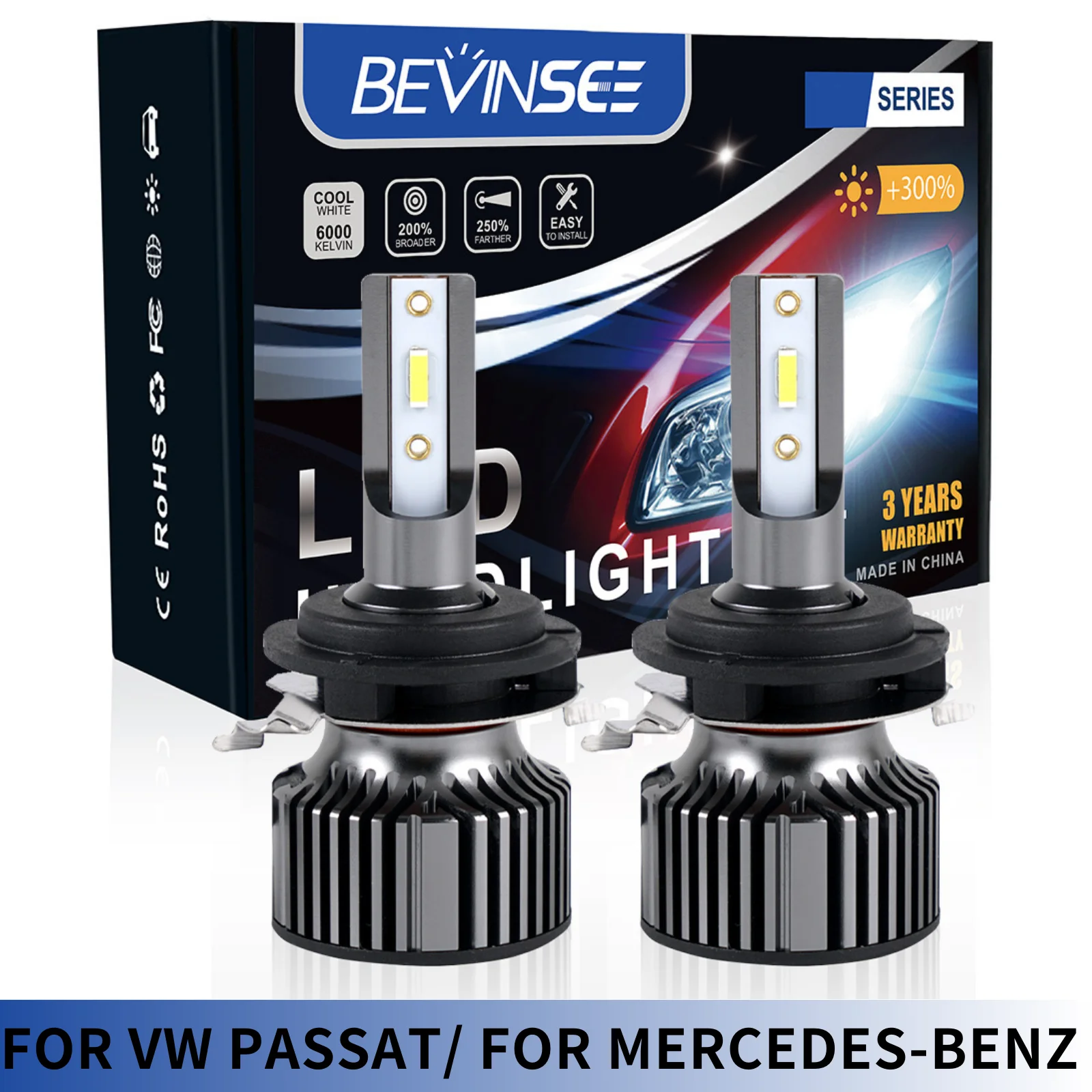 BEVINSEE-LED-Bulb-H7-60W-10000LM-H7-LED-Headlight-All-In-One-Design ...