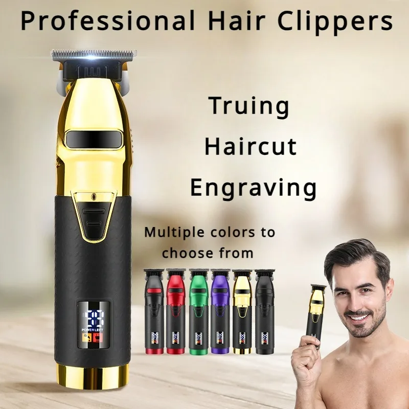 New-0mm-Zero-Gap-Men-s-Barber-Electric-Pushing-and-Cutting-Electric-Professional-Barber-Trimmer ...